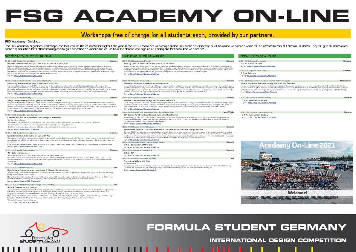 FSG: FSG 2021 Academy Online- Registration open